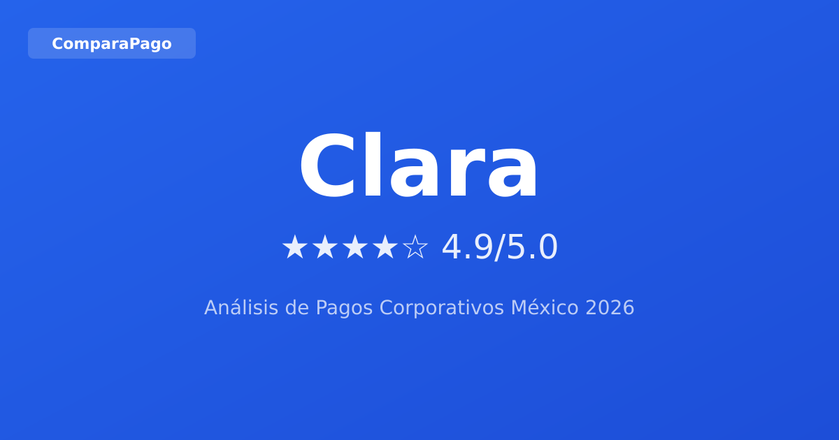 Clara: Análisis Pagos Corporativos 2026 | ComparaPago